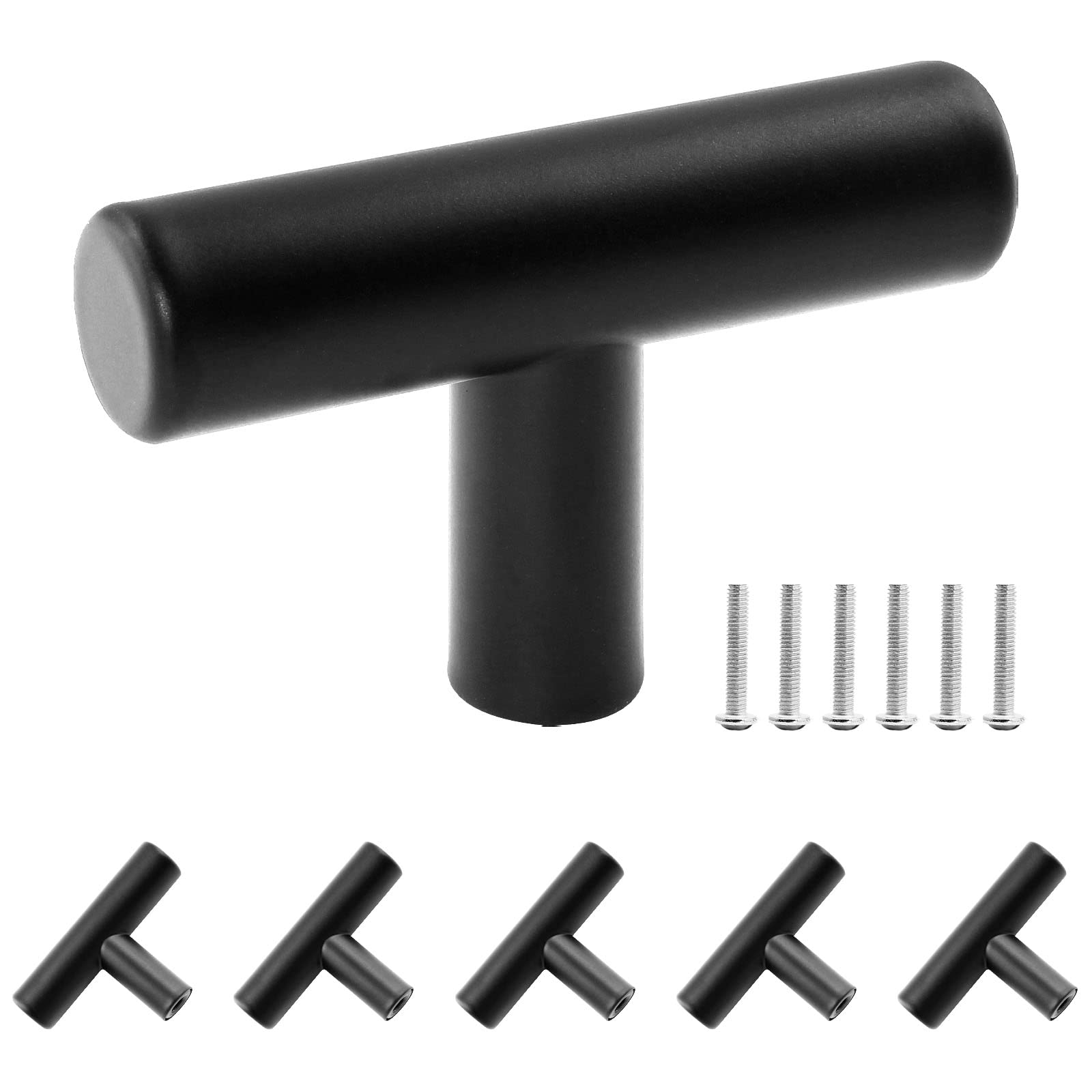 Snapklik.com : 25 Pack Matte Black Drawer Knobs, Kitchen Cabinet Knobs ...