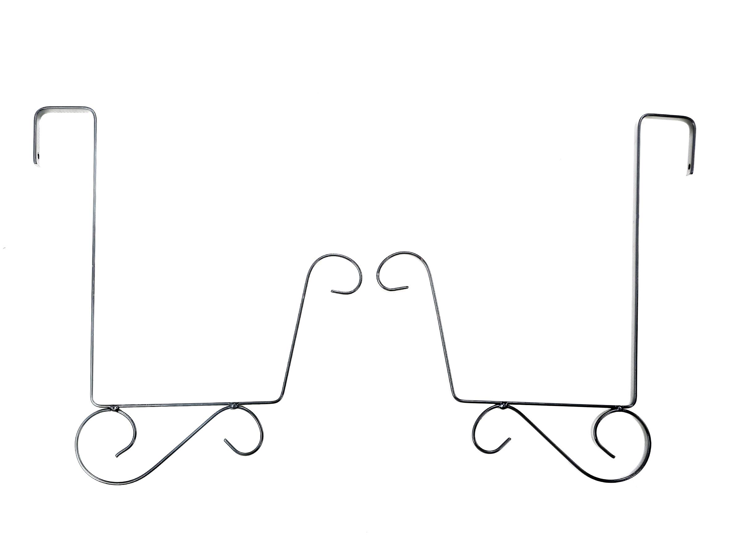 Pair of TROUGH BRACKETS Over the Fence Panel Scroll Design Hook/Bracket ...