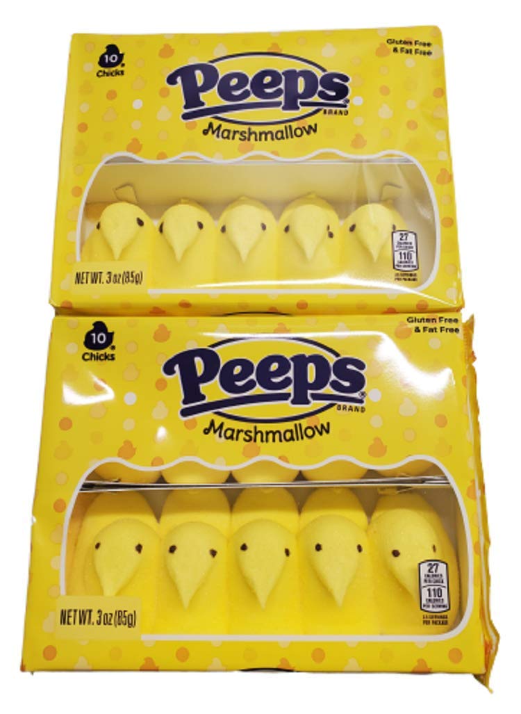 Amazon.com : Peeps Yellow Chicks 10 Count (2 Packs) : Grocery & Gourmet ...