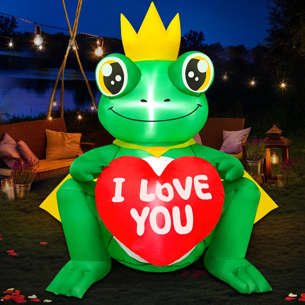 KOOY 4.2FT Valentines Day Inflatables Outdoor Decorations Valentine ...