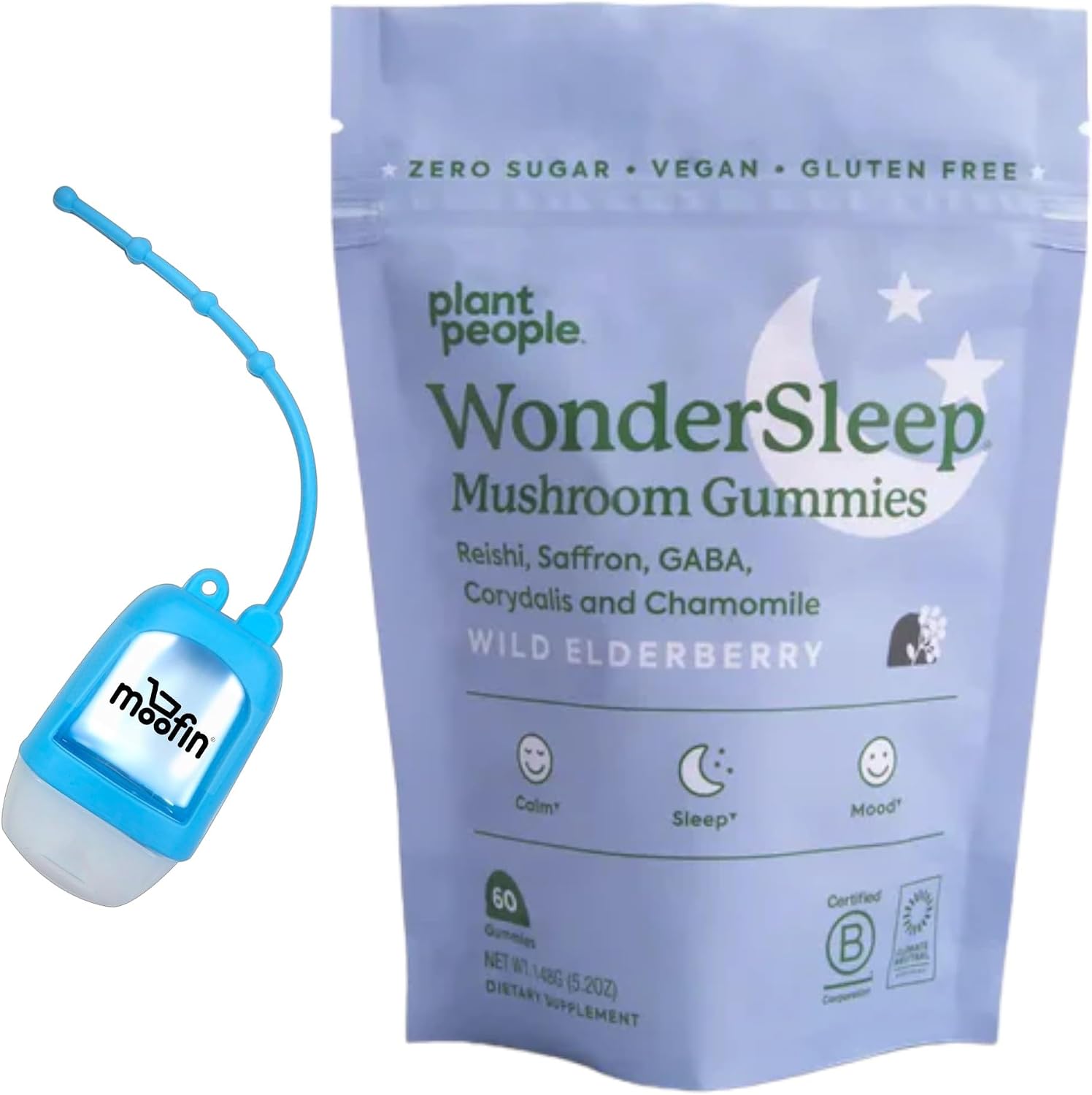 Amazon.com: moofin Plant People WonderSleep Mushroom Gummies Reishi ...