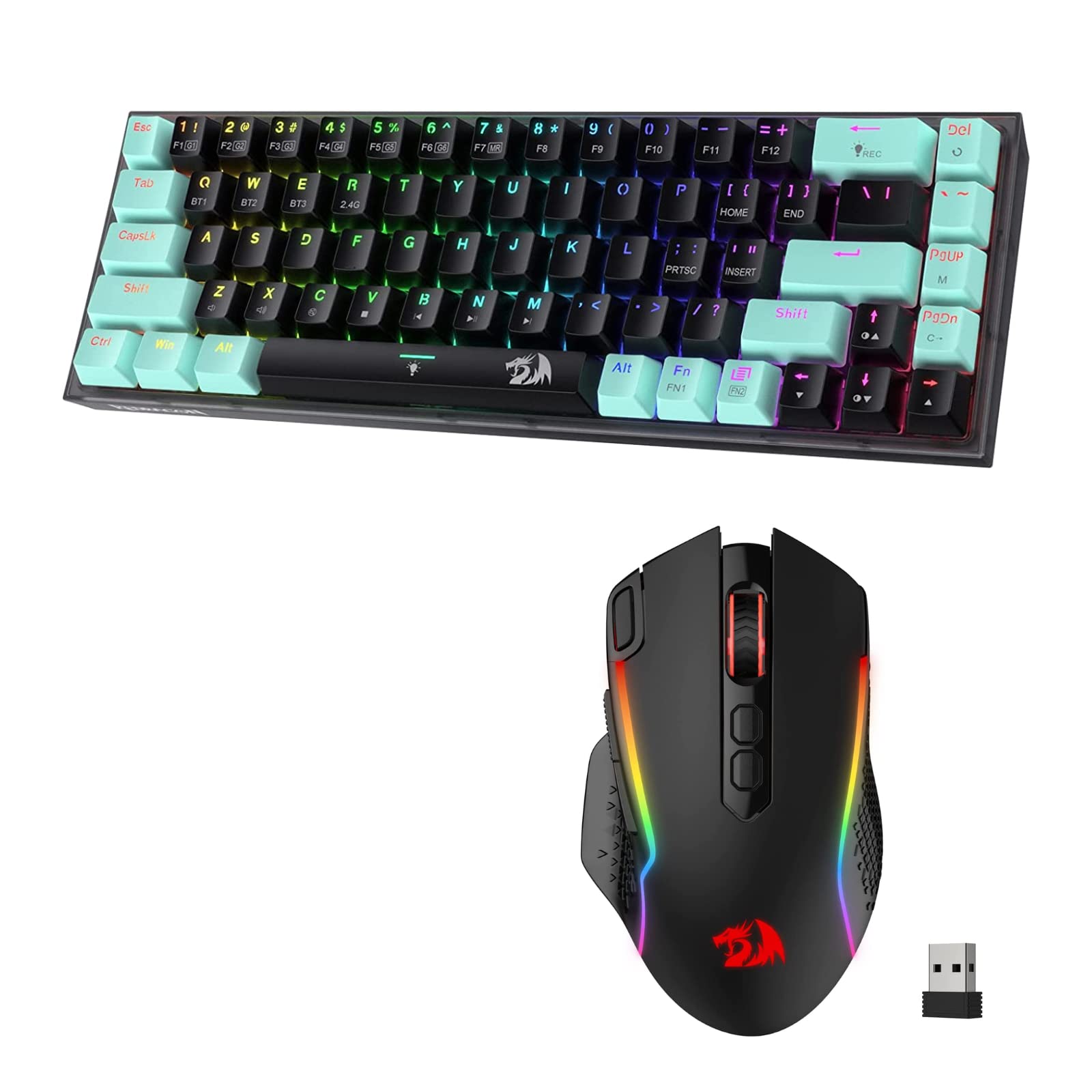 Amazon.com: Redragon K631 PRO SEGaming Keyboard & M810 Mouse Bundle ...