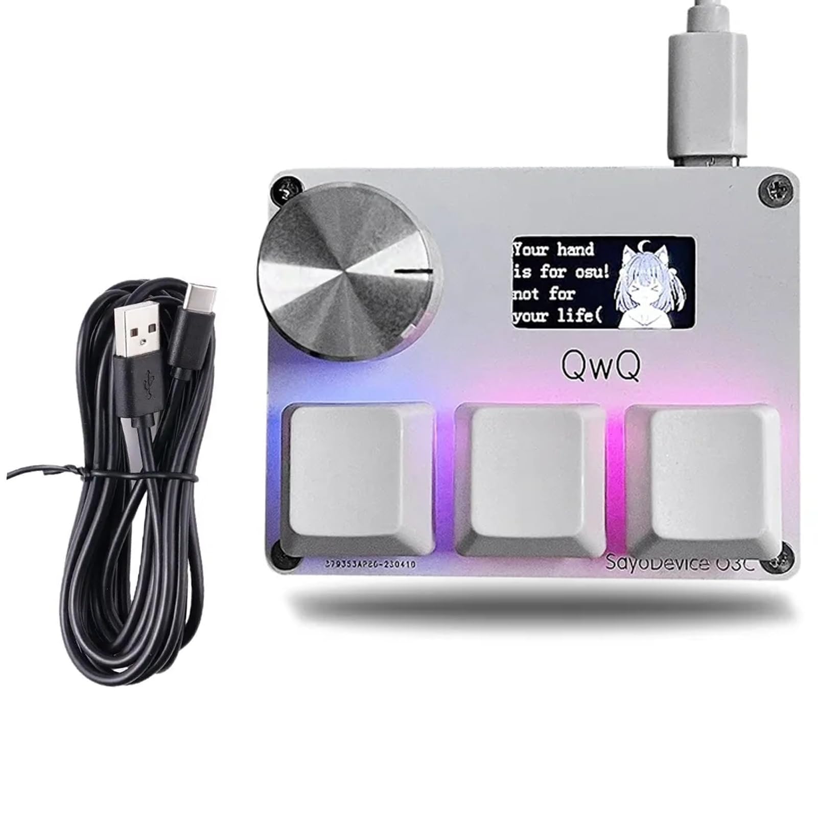 Amazon.com: Obokidlyamor 3 Keys SayoDevice O3C++ OSU Rapid Trigger ...