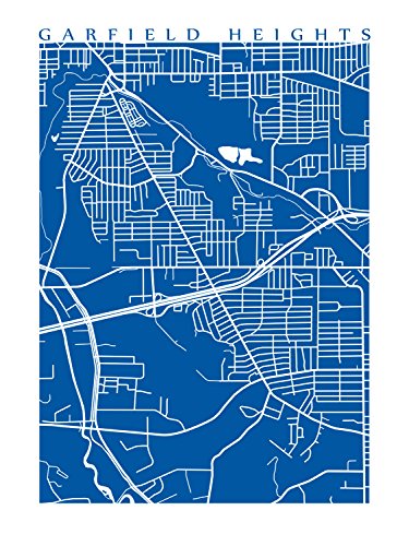 Amazon.com: Garfield Heights Map Print : Home & Kitchen