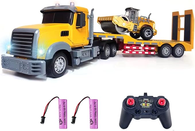 Amazon.com: Remote Control Semi Truck Toy For Kids - 1:24 RC Semi ...