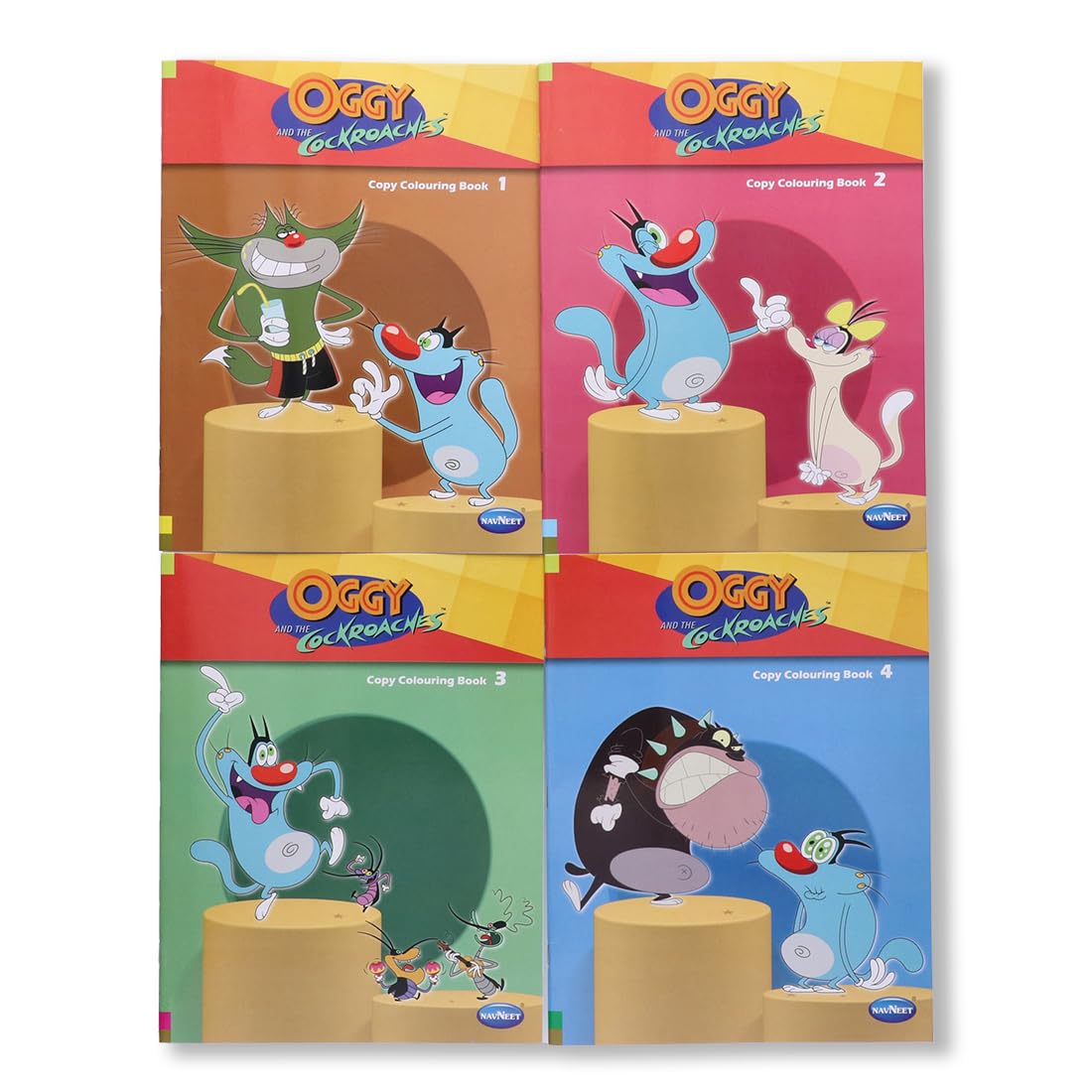 Navneet Oggy And The Cockroaches Copy Colouring Books Set 4 ...