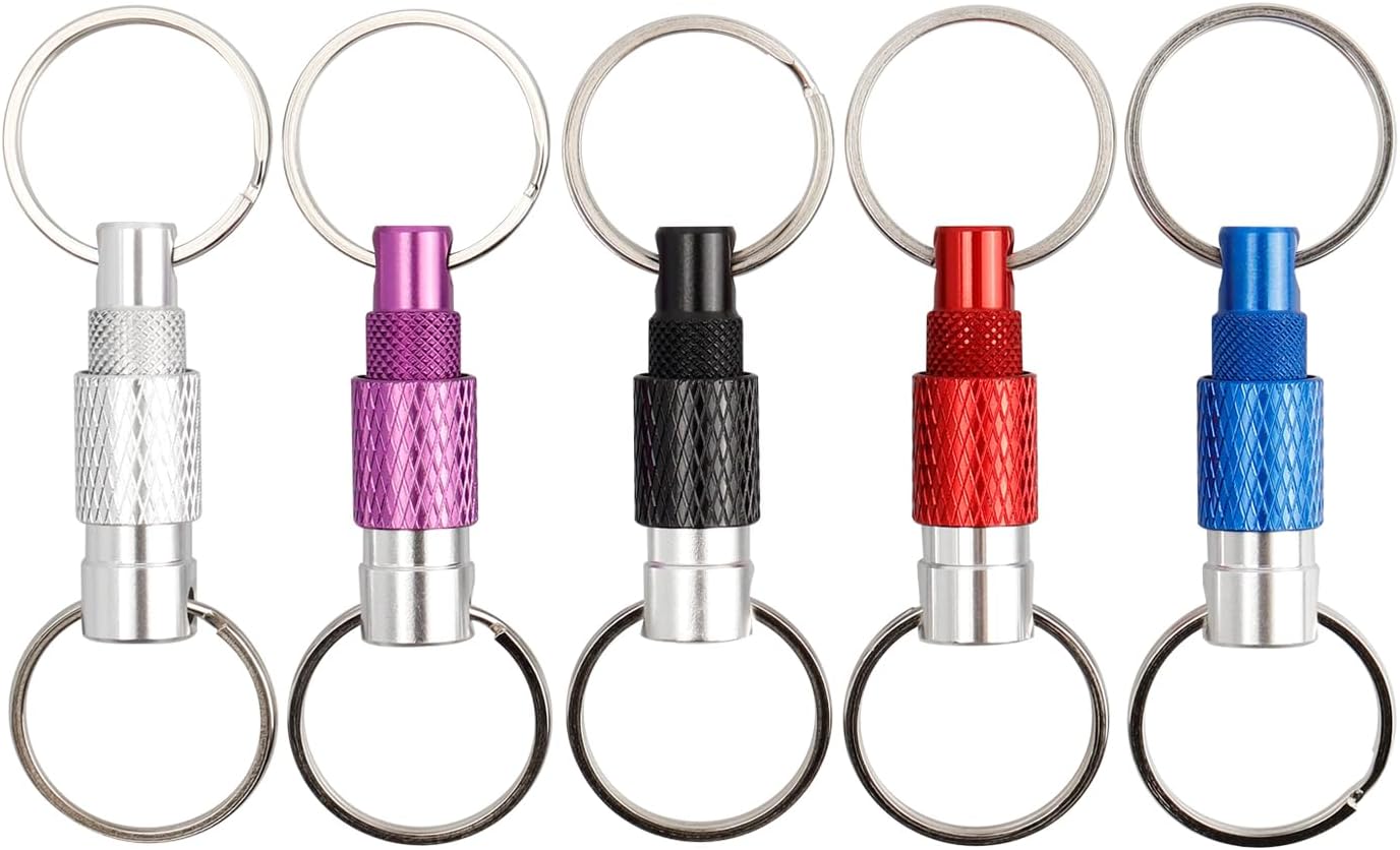 Bestgle 5 Pcs Quick Release Keychain Set, Aluminum Alloy Detachable Key ...
