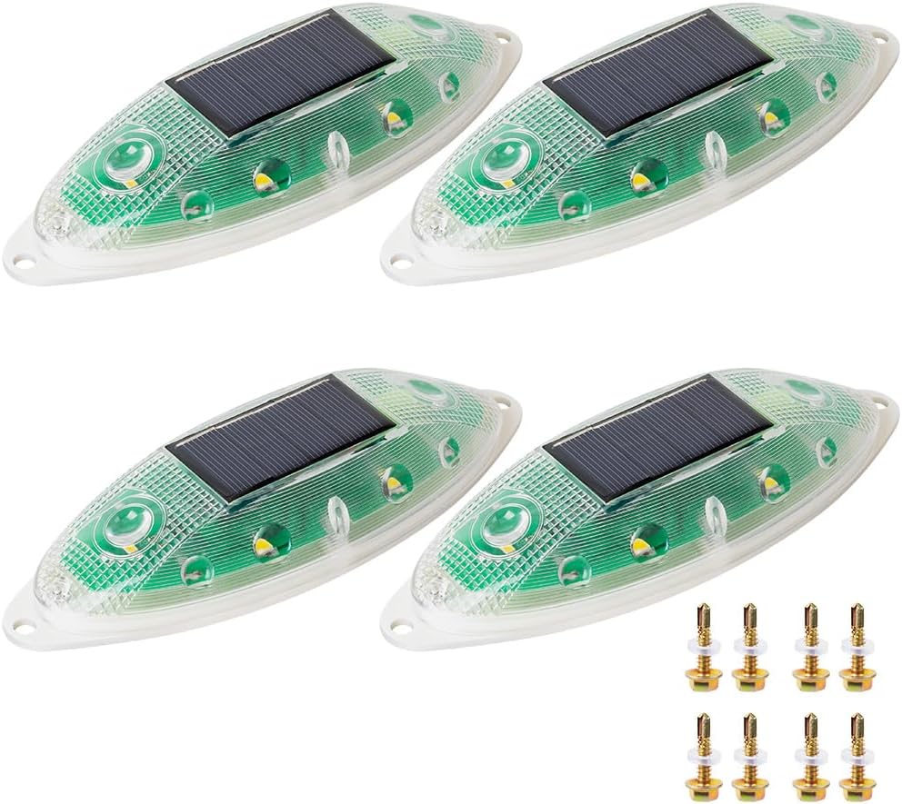 Solar Strobe Warning Light Sensitive LED Warning Lamp Super Bright IP65 ...