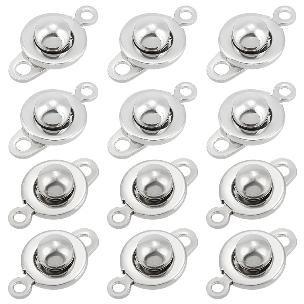 Amazon.com: arricraft 12 Pcs Stainless Steel Snap Clasps, Detachable ...