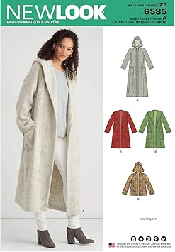 Amazon.com: New Look UN6585ANew Look Pattern 6585 Misses' Coat with ...