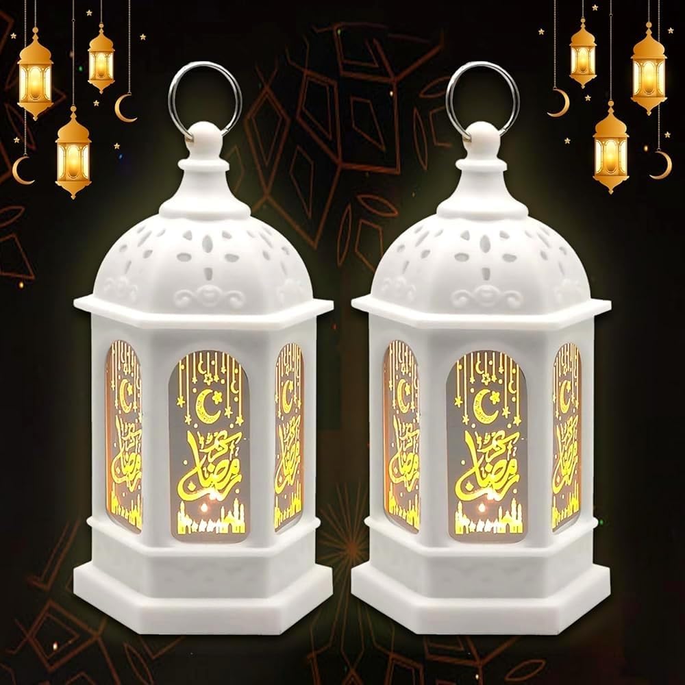 Amazon.com: Ramadan Lantern Lights 2 Pack, Ramadan Decorations, EID ...