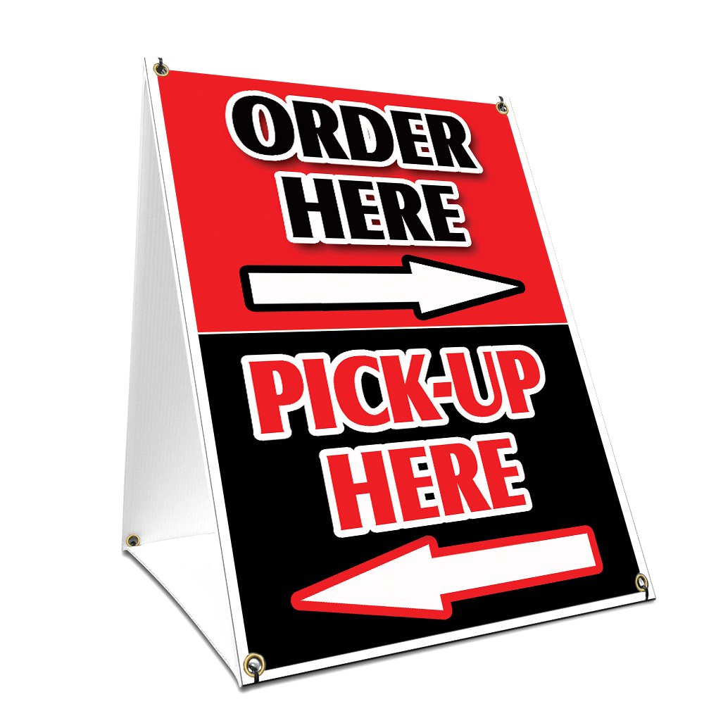 Buy A-frame Sidewalk Order Here Pick Up Here With Arrows Sign With ...