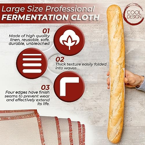 COOL DESIGN Thick Linen Fabric for Fermentation of Baguettes and Other ...