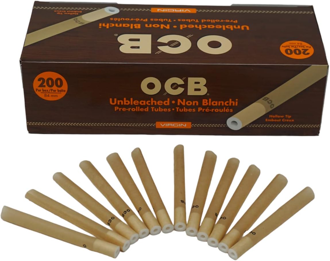 OCB Pre-Rolled Tubes - Unbleached Paper with Hollow Tip