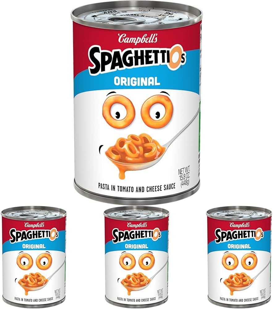 Amazon.com : SpaghettiOs Original Canned Pasta, 15.8 oz Can (Pack of 4 ...