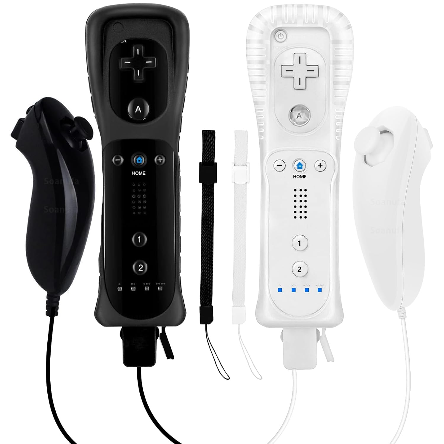 Amazon.com: KDYGPDCT 2 Pack Wii Remote Controller and Nunchuck ...