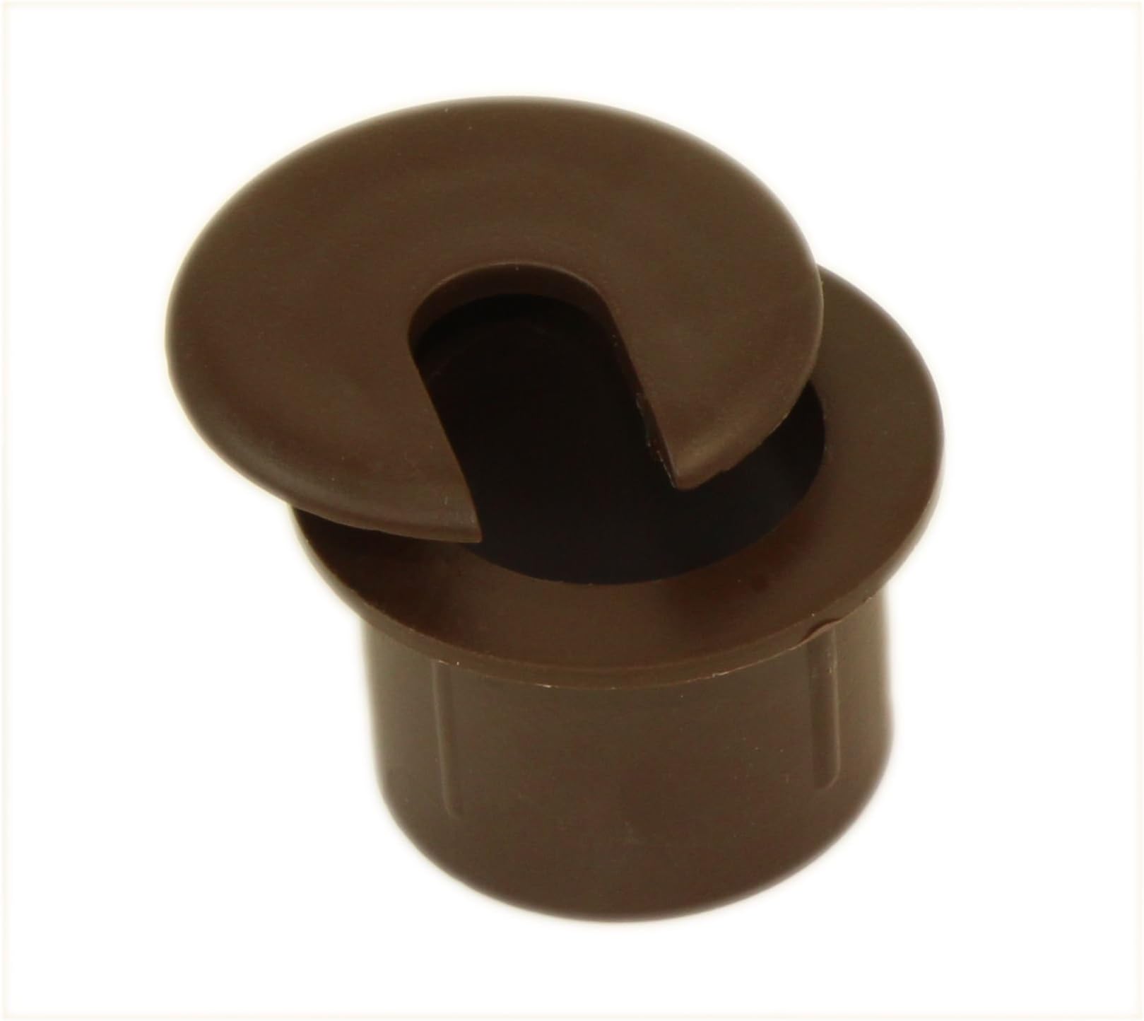 Amazon.com: MyCableMart 1 1/2" Cut-Hole Coco Brown Round Wire ...