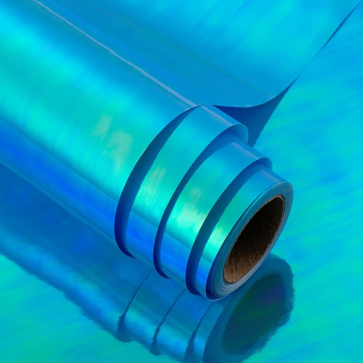 Amazon.com: MAYPLUSS Blue Iridescent Wrapping Paper Roll - 17Inch X 32 ...