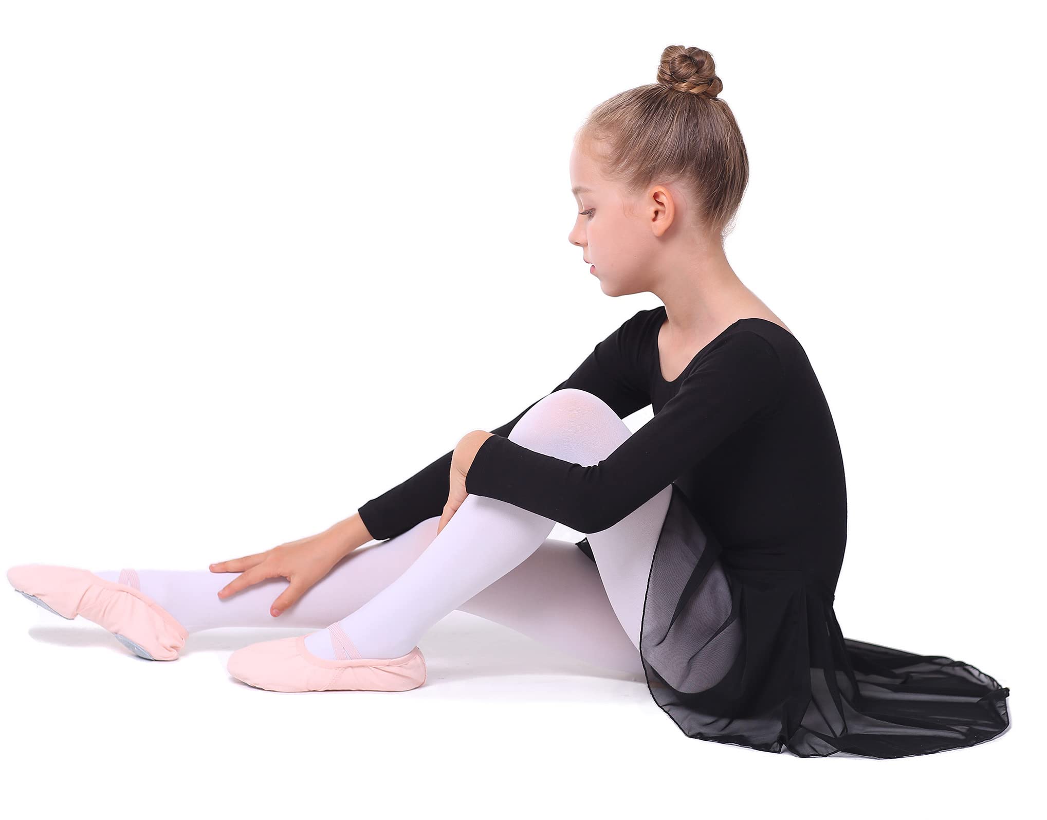 Snapklik.com : MdnMd Girls Long Sleeve Dance Ballet Leotard Dress ...