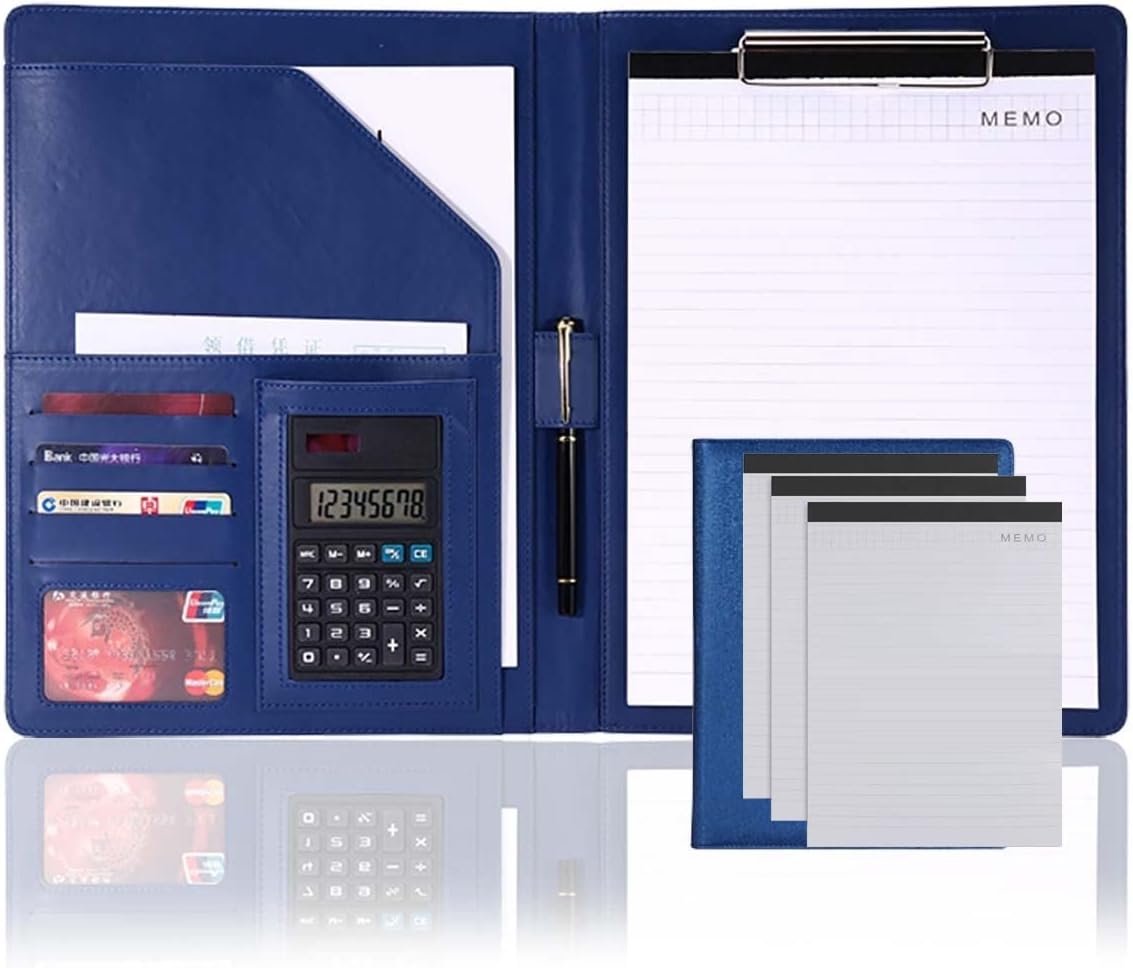Amazon.com: portfolio,Portfolio Organizer, A4 PU Leather Padfolio ...