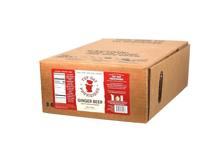 Amazon.com: Top Hat Spicy Ginger Beer Soda Syrup BIB Bag in Box ...
