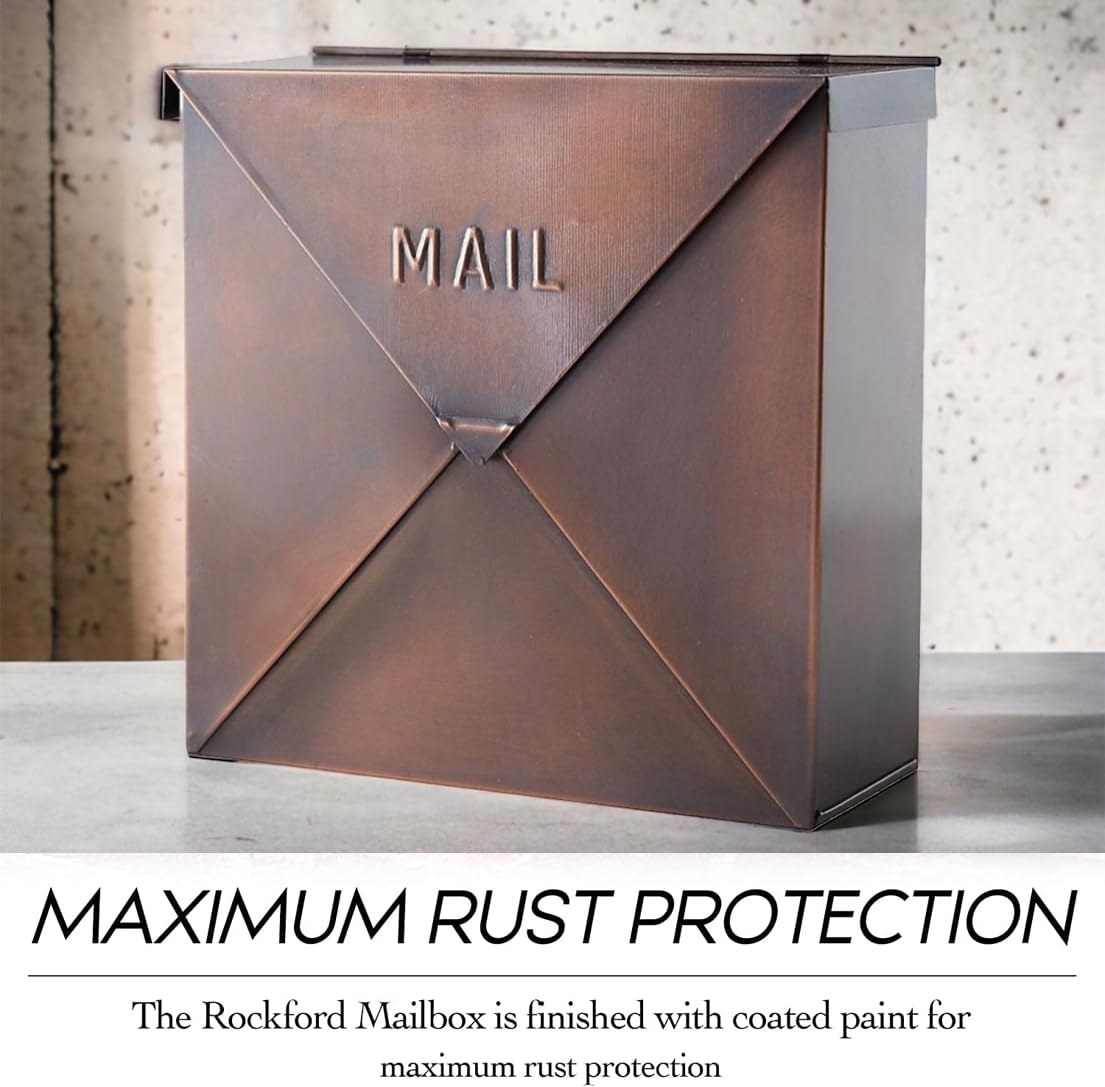 Snapklik.com : Chicago Antique Copper Wall Mount Mailbox, Rust ...