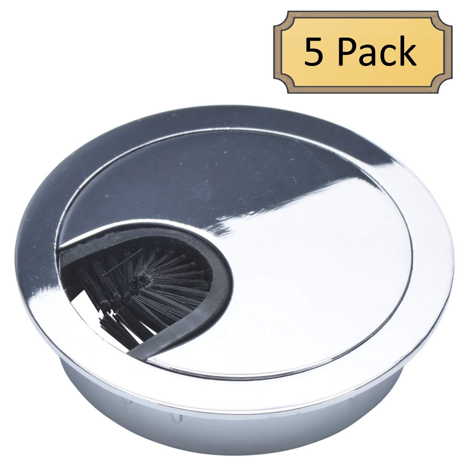 Snapklik.com : Polished Chrome Metal Cable Grommet 2 Piece "Lock In ...
