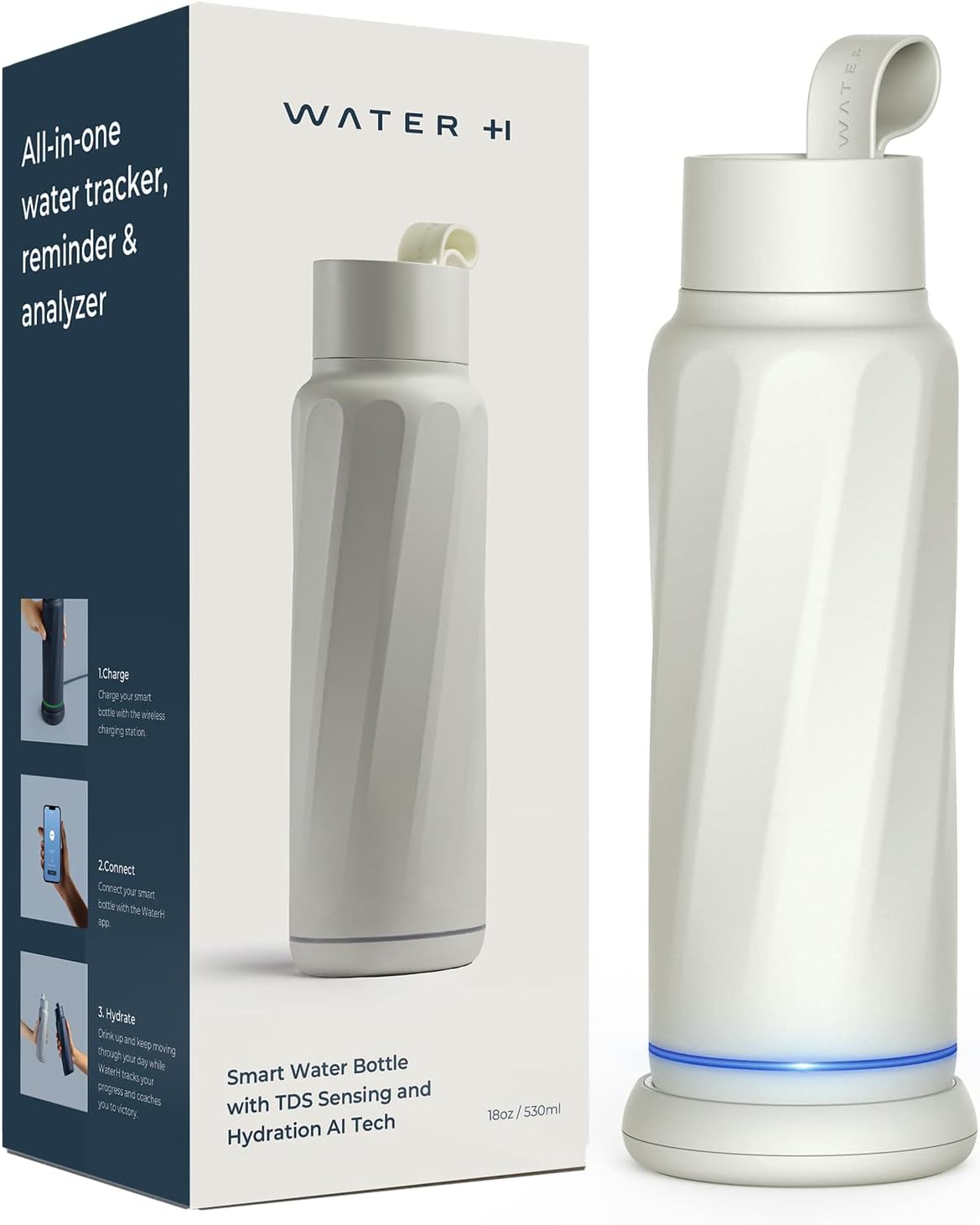 Amazon.com: WATERH Insulated Smart Water Bottles with Straw, Intake ...