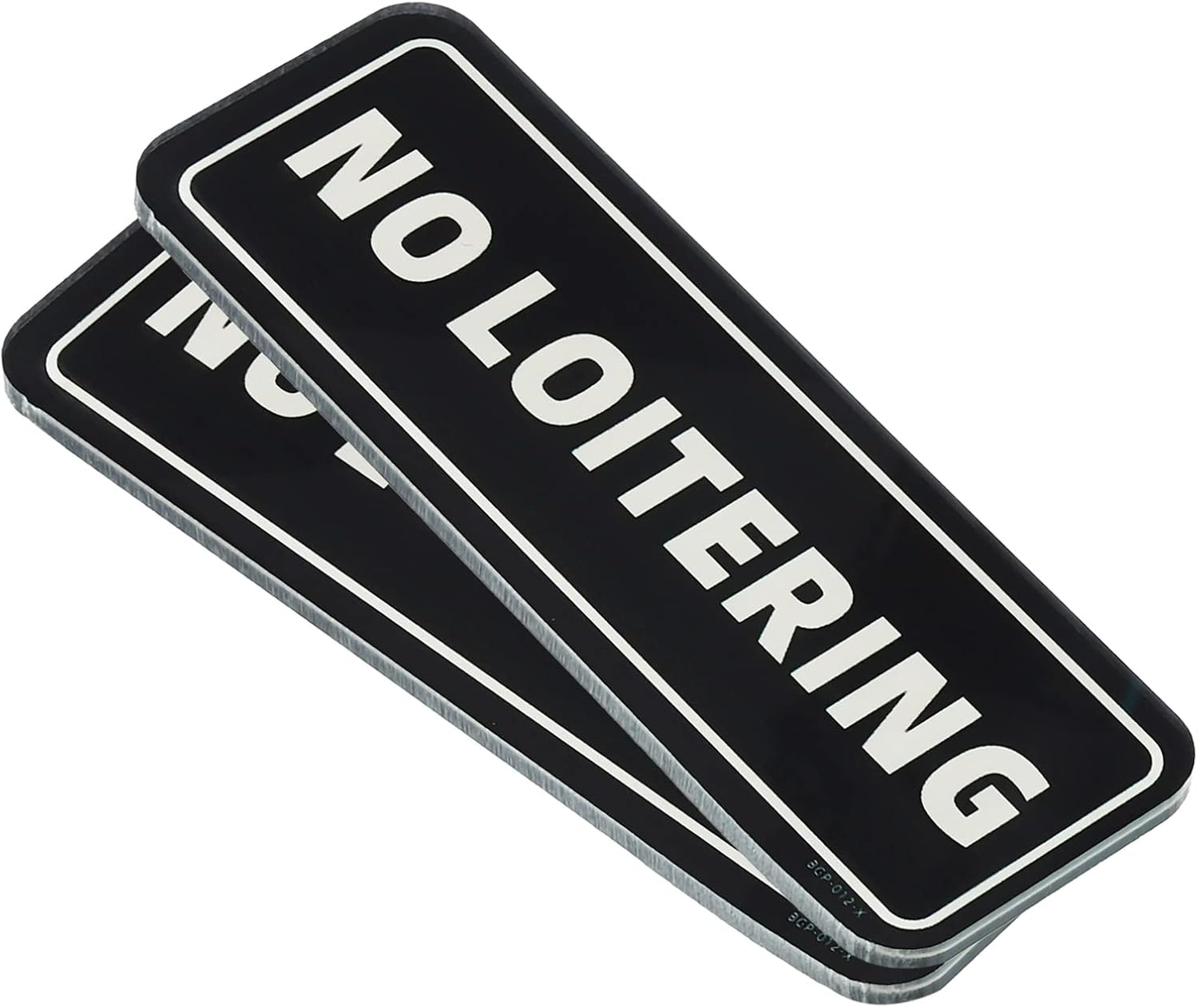 Amazon.com : PATIKIL No Loitering Sign, 2 Pack Acrylic 6"x2" Self ...