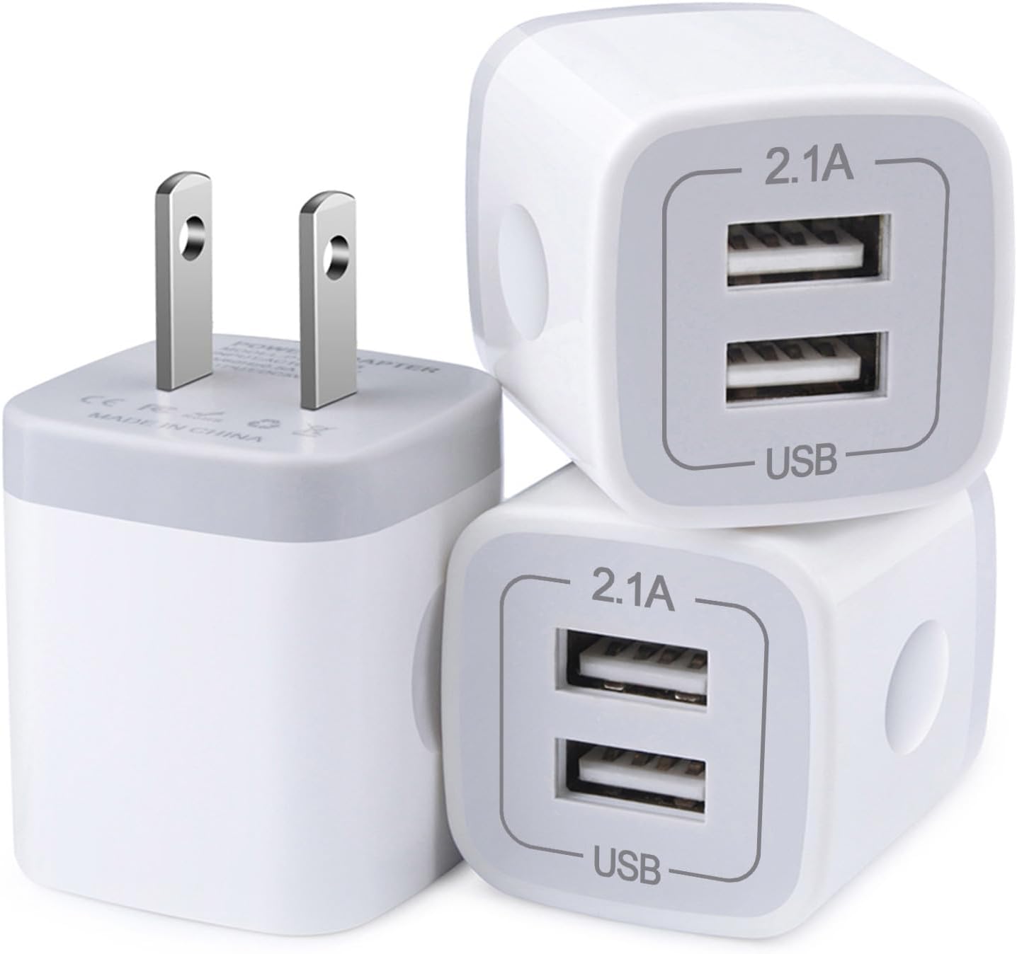 Amazon.com: Charger Block, USB Wall Charger, Double USB Fast Charging ...