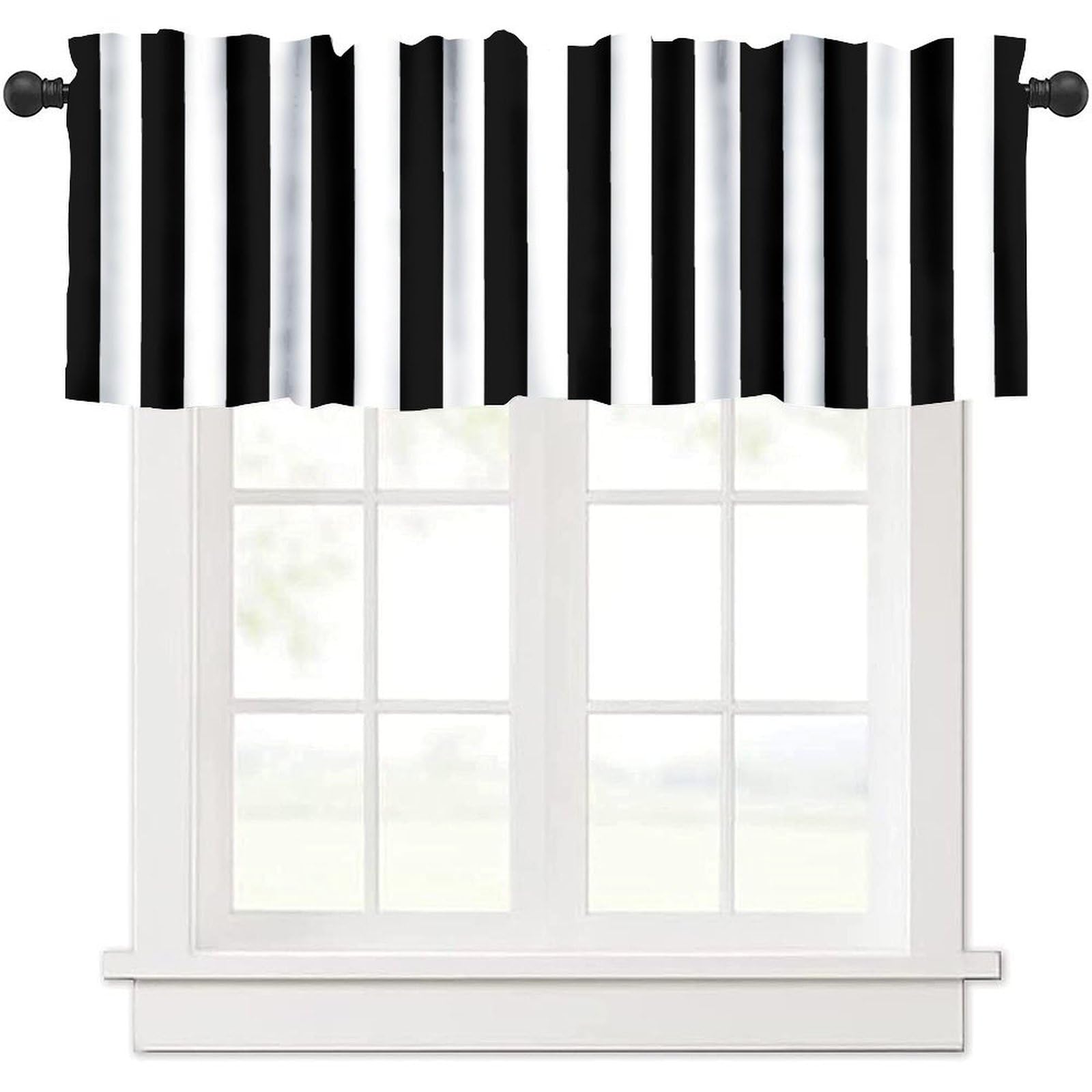 Amazon.com: KANEPE Stripe Valances Curtain for Kitchen Cafe, Vertical ...