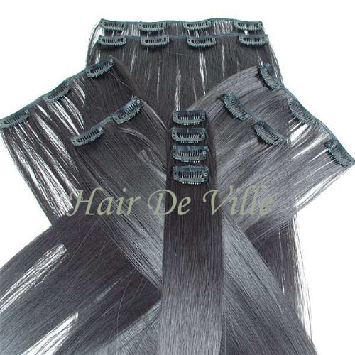 Amazon.com : 10 Pcs Full Head Heat Resistant Synthetic Clip In Hair ...