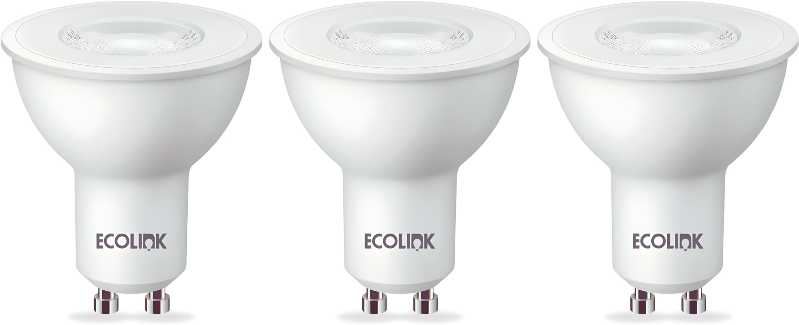 ECOLINK Spot LED Bulb 4.7 Watt, MR16, GU10 Base (3 Pieces, White, 6500 ...