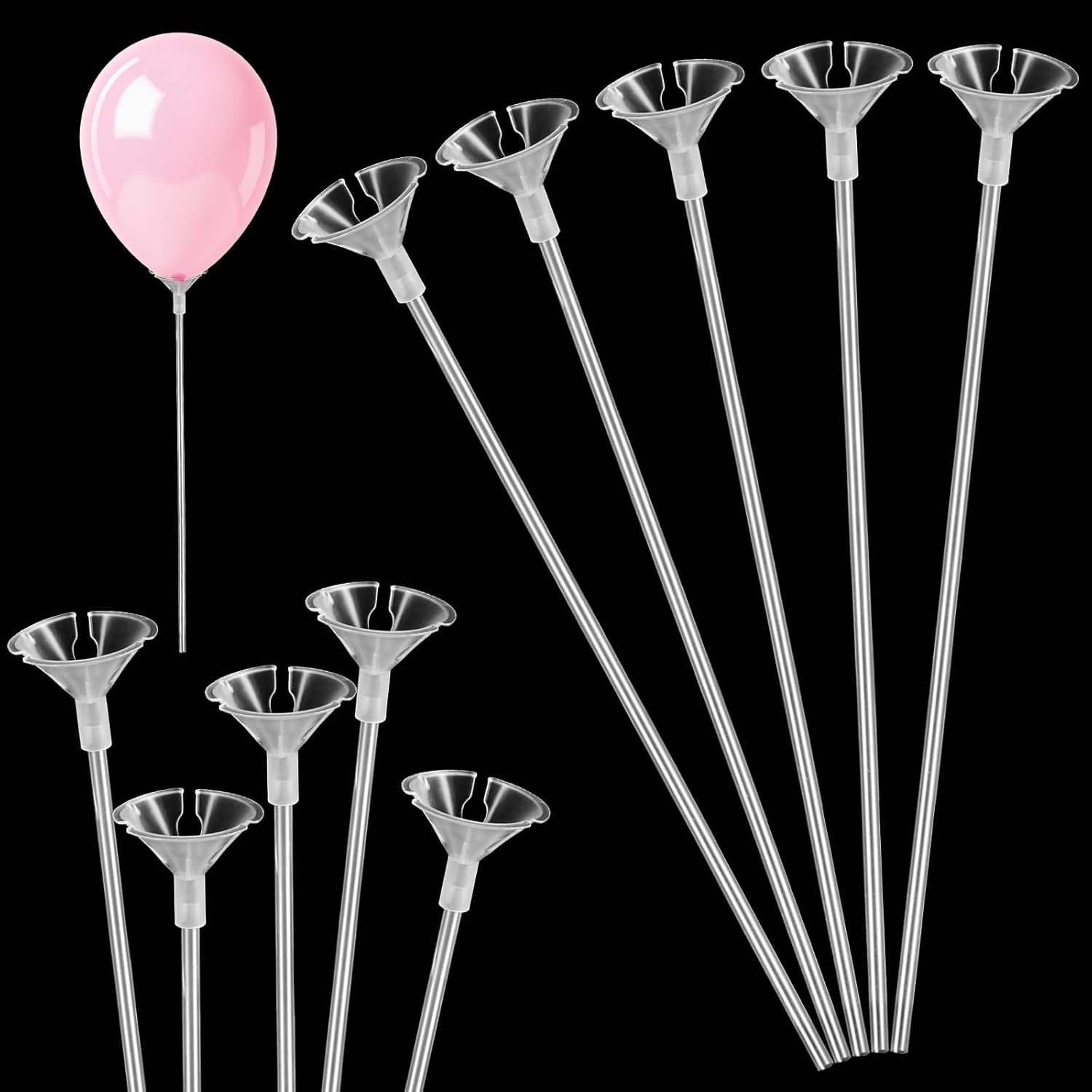 Amazon.com: IANFAN 10 Pcs Balloon Holder Sticks, Plastic Balloon Sticks ...