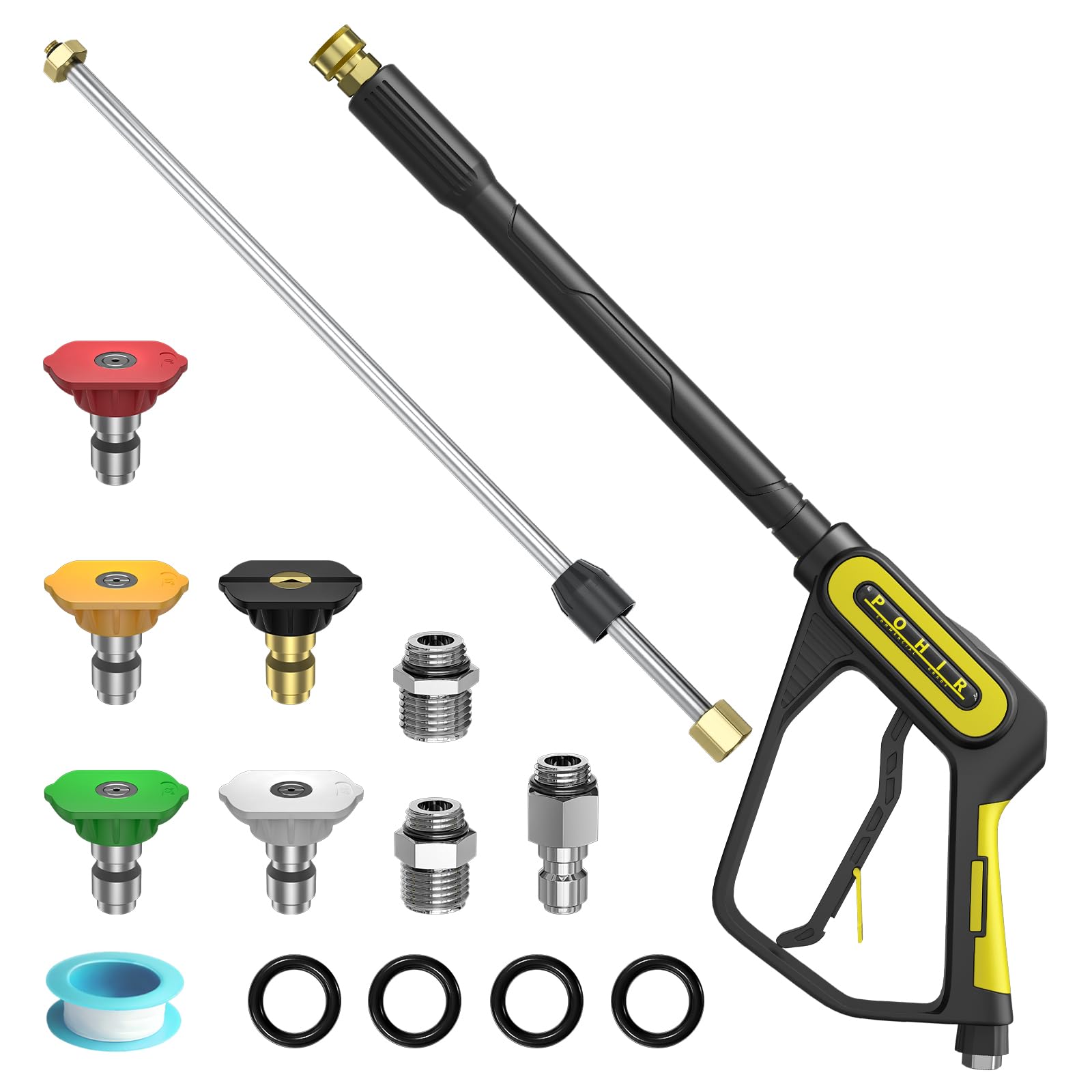 Amazon.com: POHIR 5000PSI Pressure Washer Gun, 40 Inch Adjustable ...