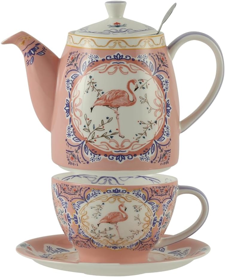 Amazon.com | London Pottery Bone China Teapot Set, Teapot and Server ...