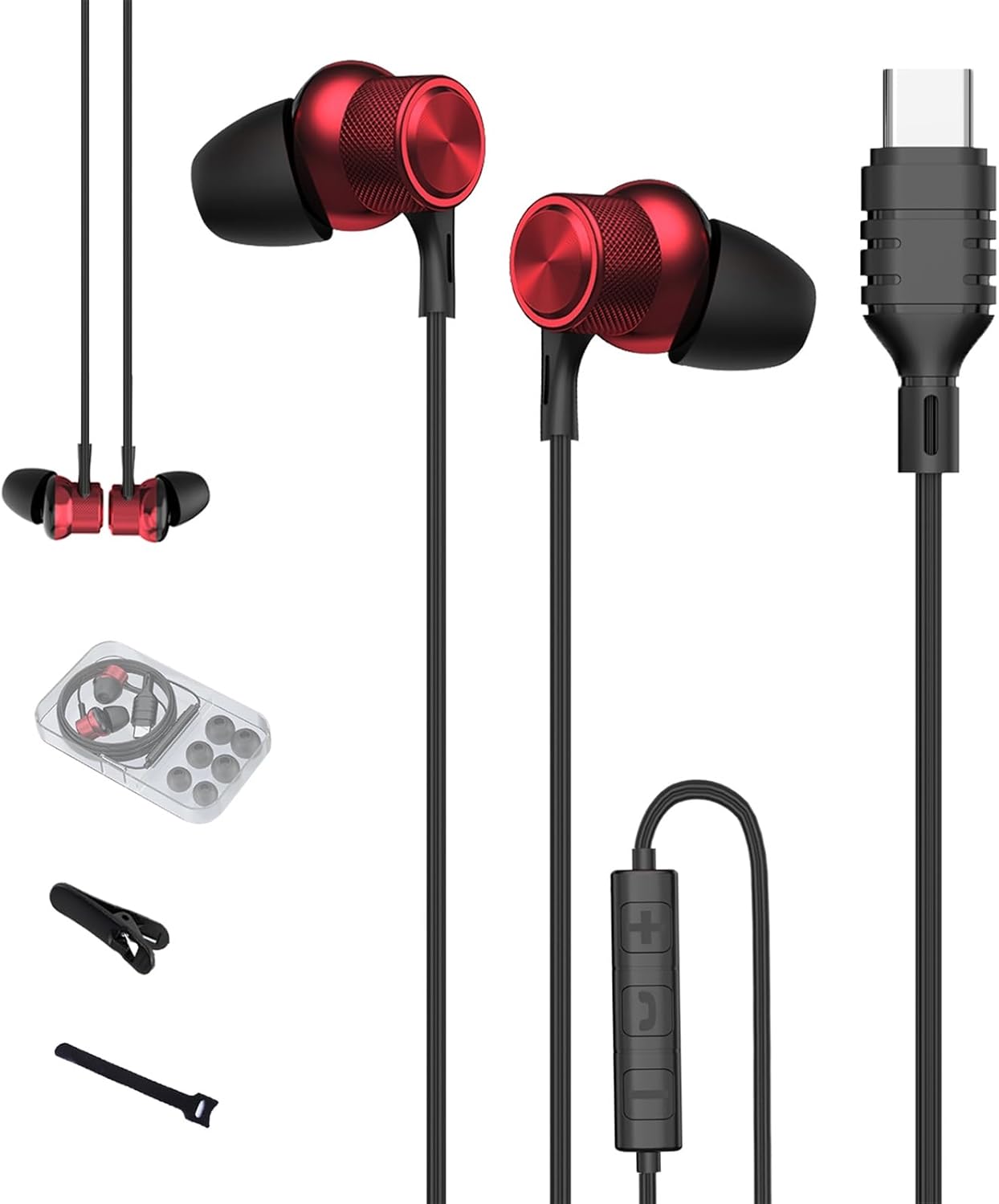 Amazon.com: USB C Headphones Wired in-Ear,Type C Earphones,USB-C Wired ...