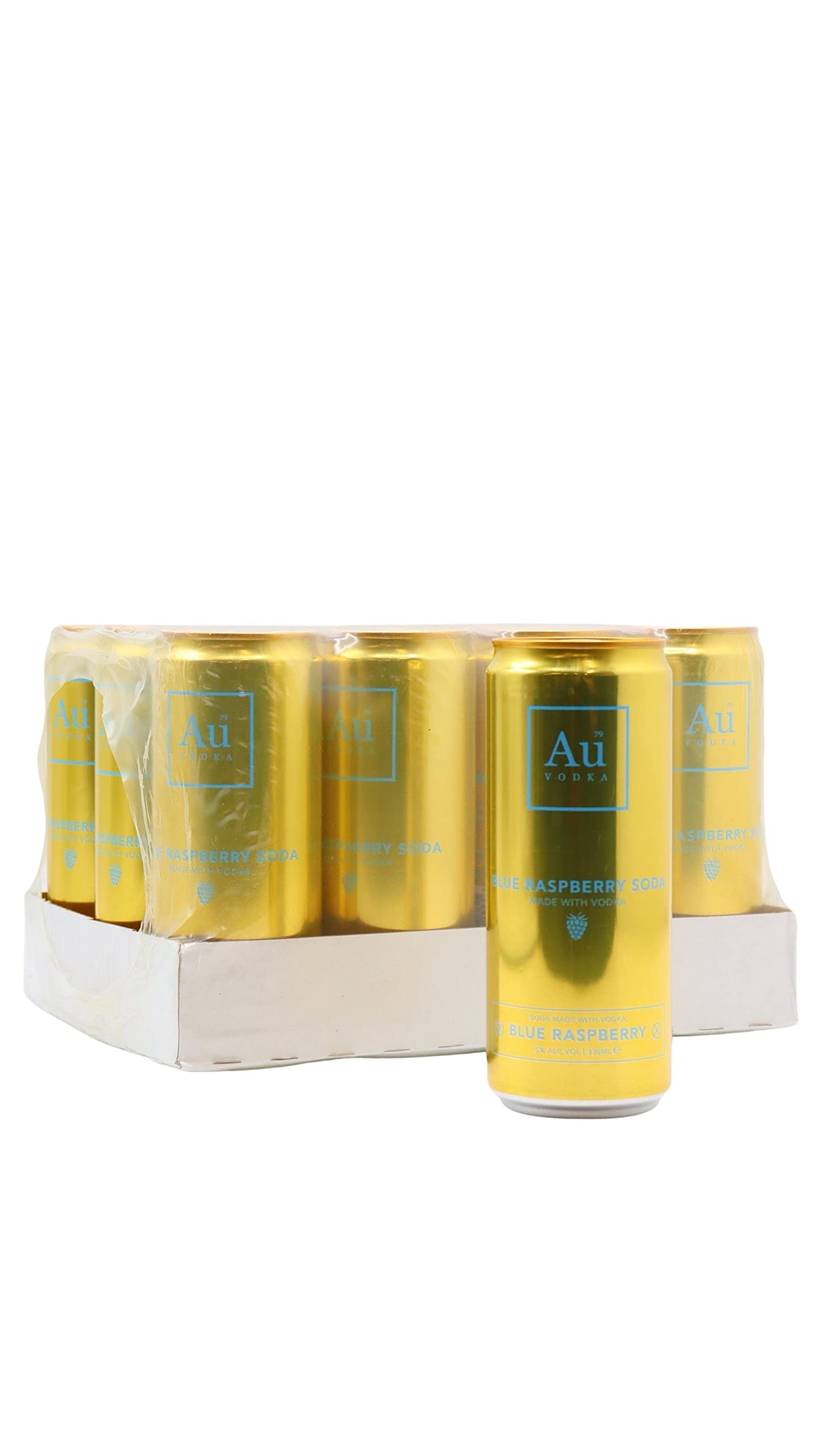 Au Vodka Blue Raspberry Soda Made With Vodka 330ml, 51% OFF