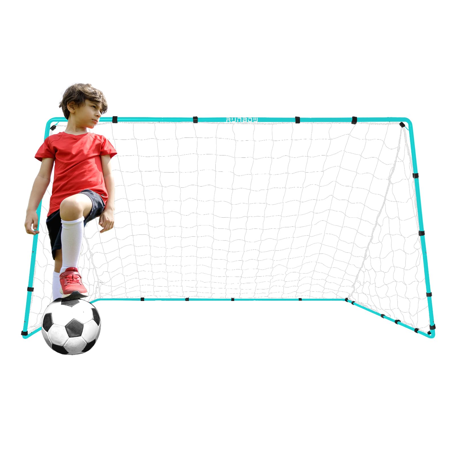 Snapklik.com : RUNBOW 6x4FT Portable Kids Soccer Goal For Backyard ...