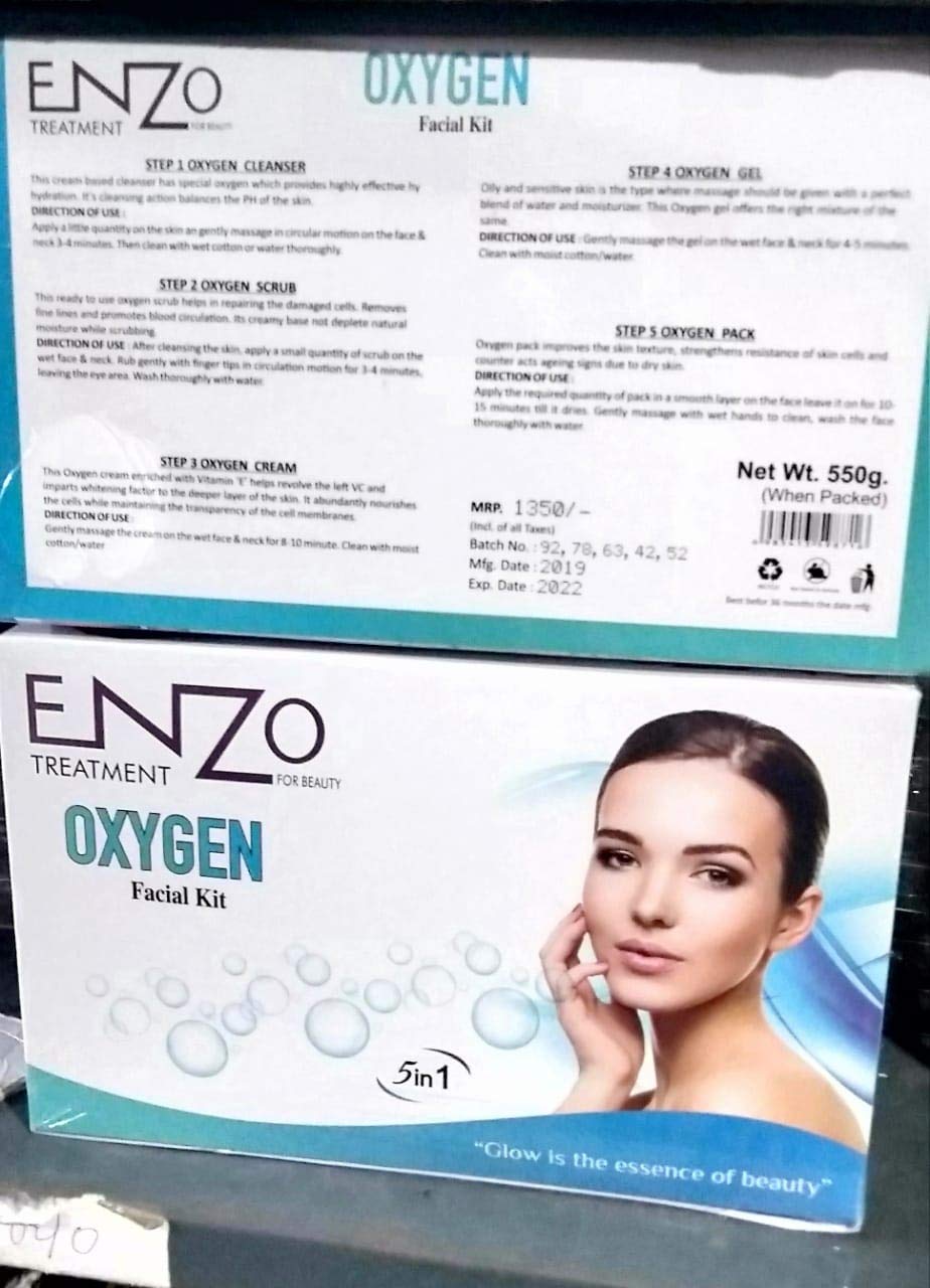 Buy Enzo Oxygen Facial Kit For For Radiant & Glowing skin With Oxygen ...