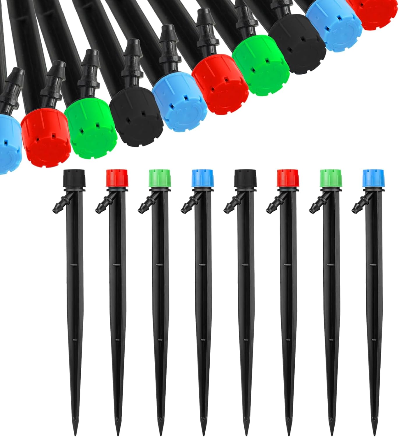 Amazon.com : Ecmln 72Pcs Drip Irrigation Emitter for 1/4 inch ...
