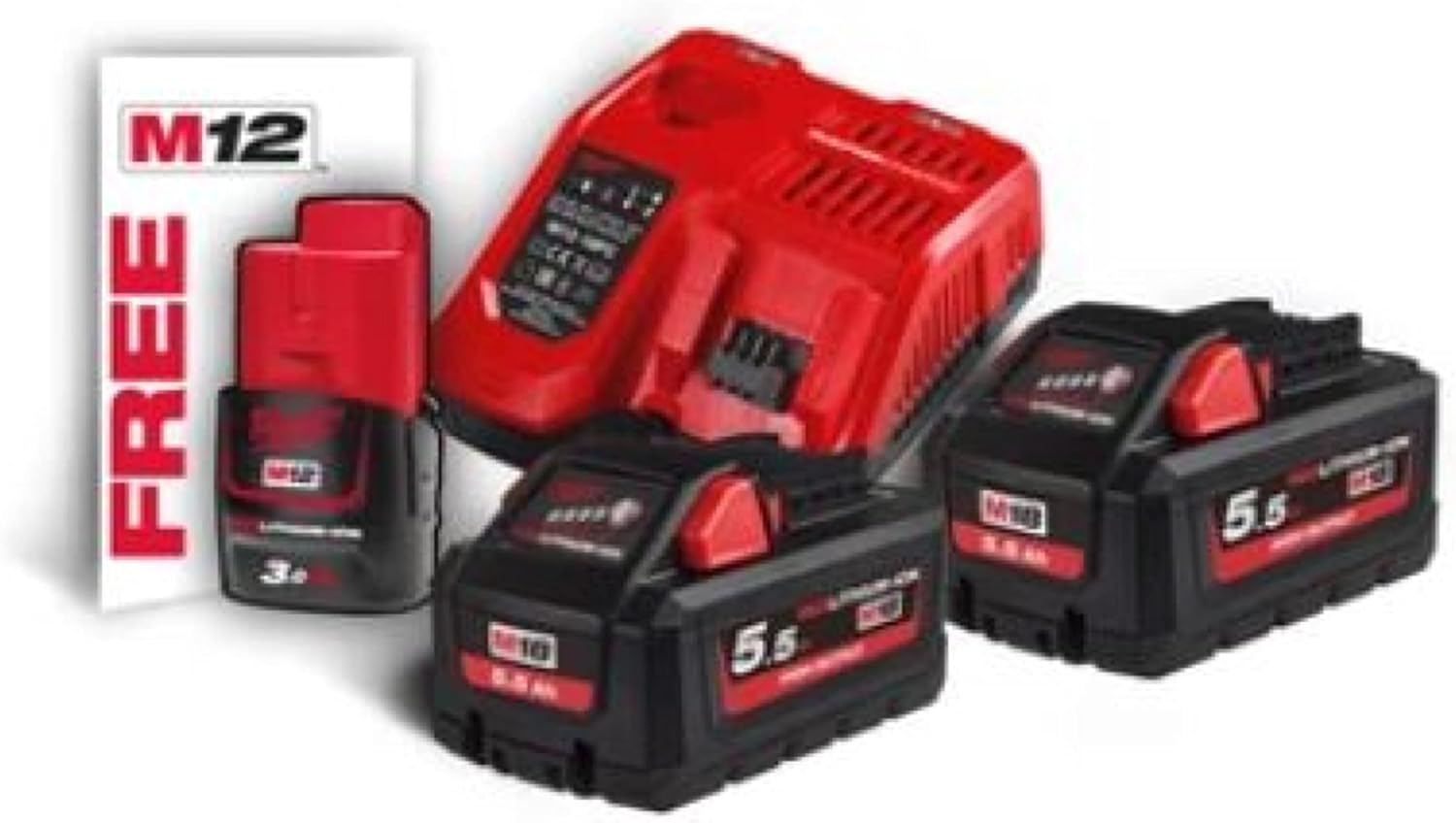 Kit 2 Batteries + Chargeur M18HNRG-552 NRG MILWAUKEE - 4933464713 : Amazon.fr: Bricolage