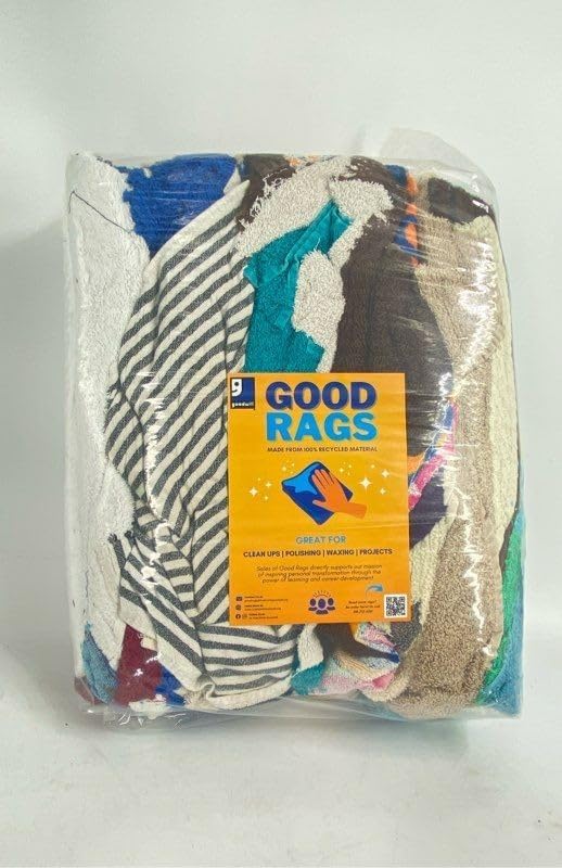 Amazon.com: Good Rags 20 Lb Terry Cloth Cleaning Rags, 100% Recycled ...
