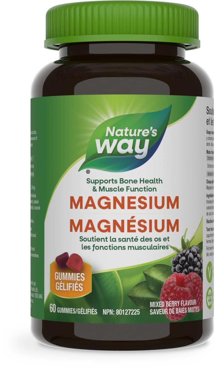 Nature's Way Magnesium Gummies, Supports Bone Health & Muscle Function ...