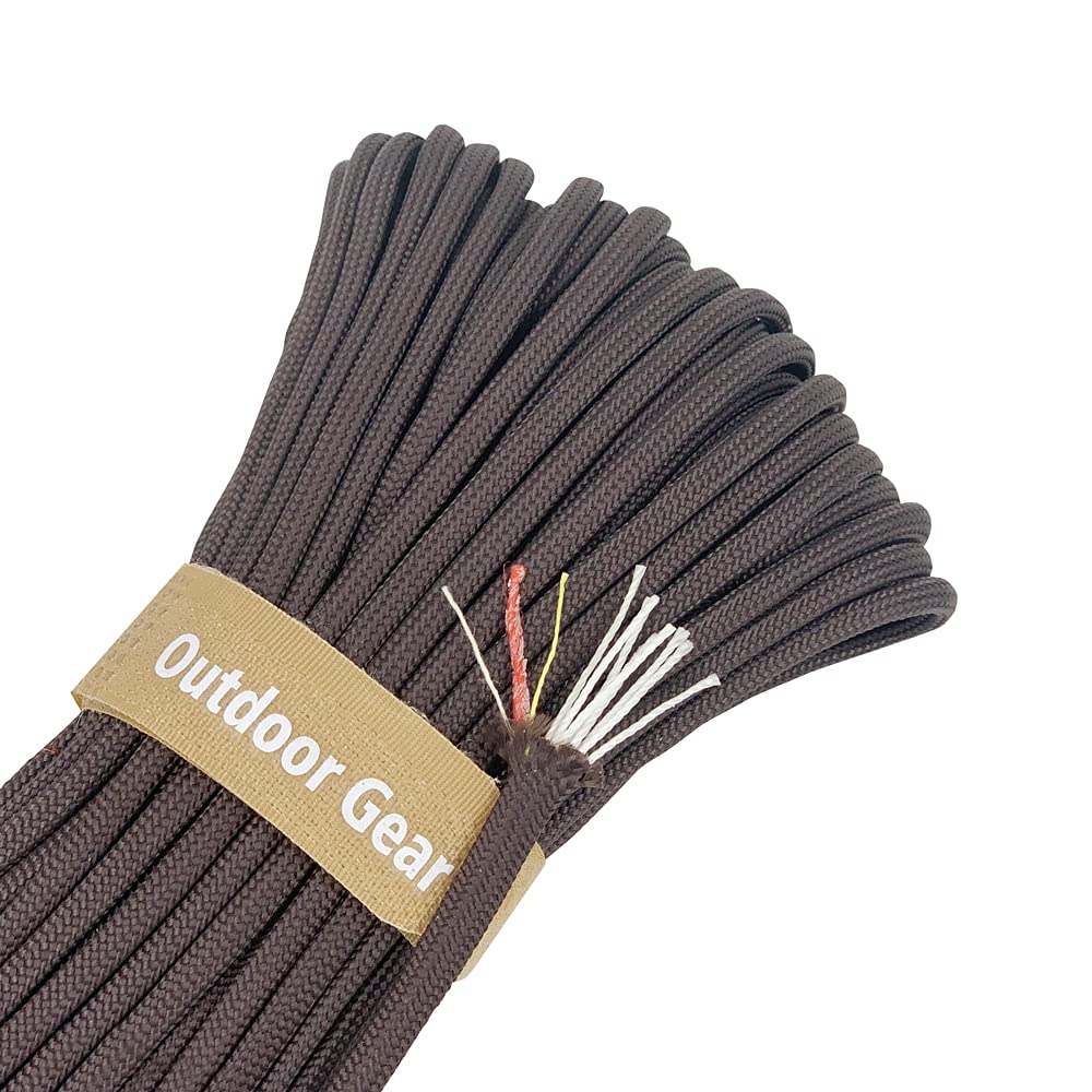 Buy KOKKOYA 4-in-1 25ft 100ft 550 Paracord 550 Fire Cord Paracord 10 ...