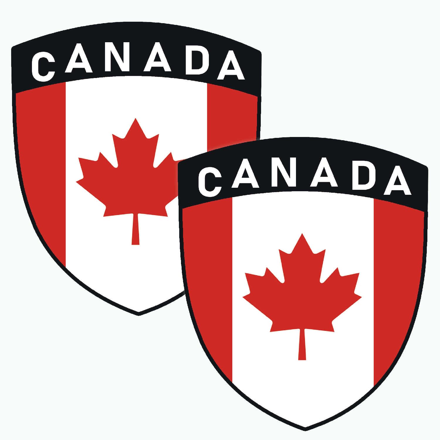 5 PCS Canada Flag Shield Sticker,4x4 In Canadian Decal, Large Banner ...