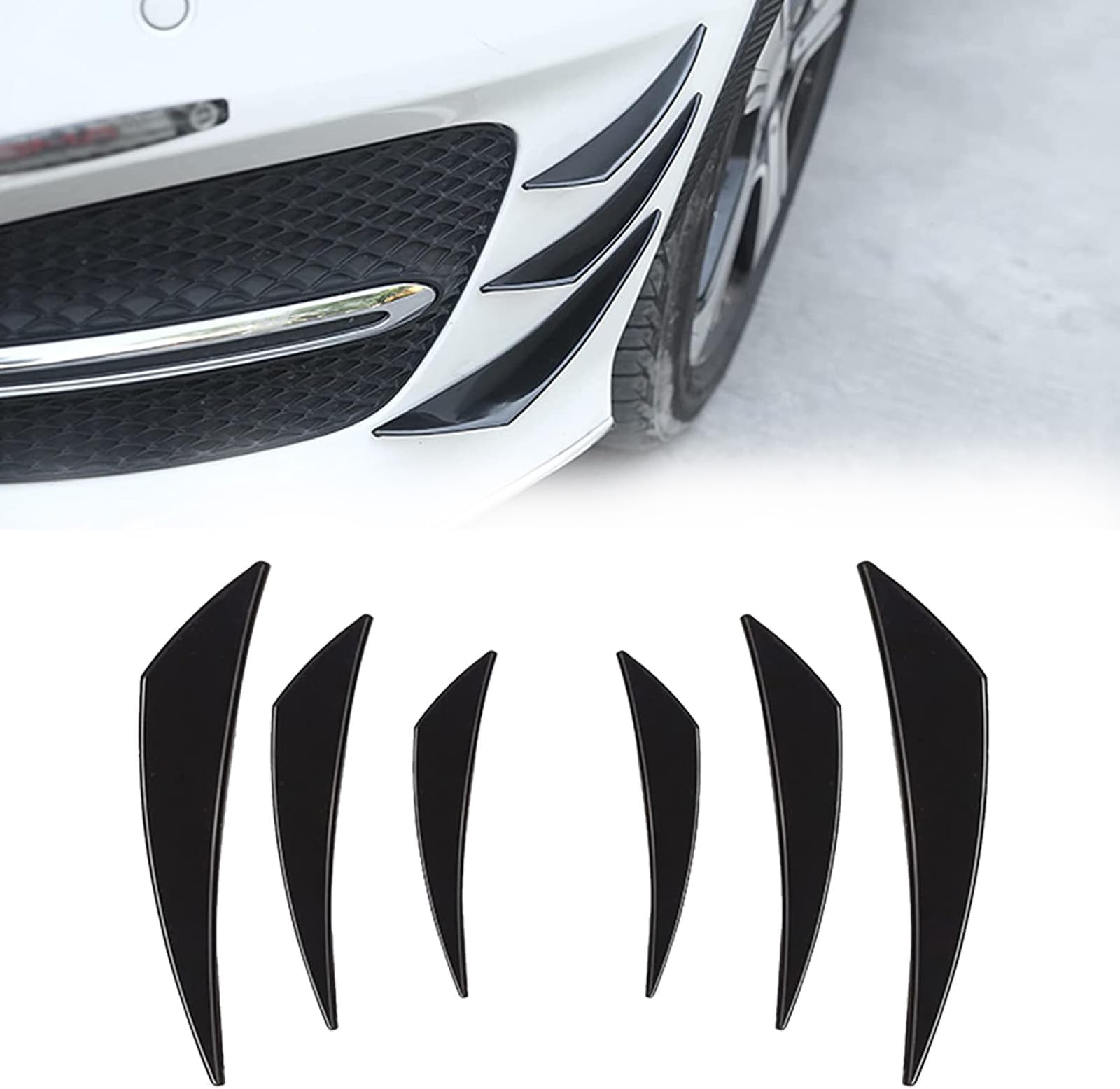 Amazon.com: RULLINE 33.5" x5.2" Universal Rear Bumper Lip Diffuser Car ...