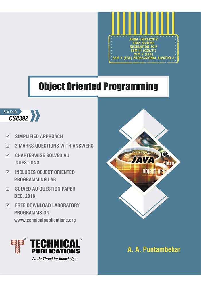 Object Oriented Programming eBook : A.A.PUNTAMBEKAR: Amazon.in: Kindle ...