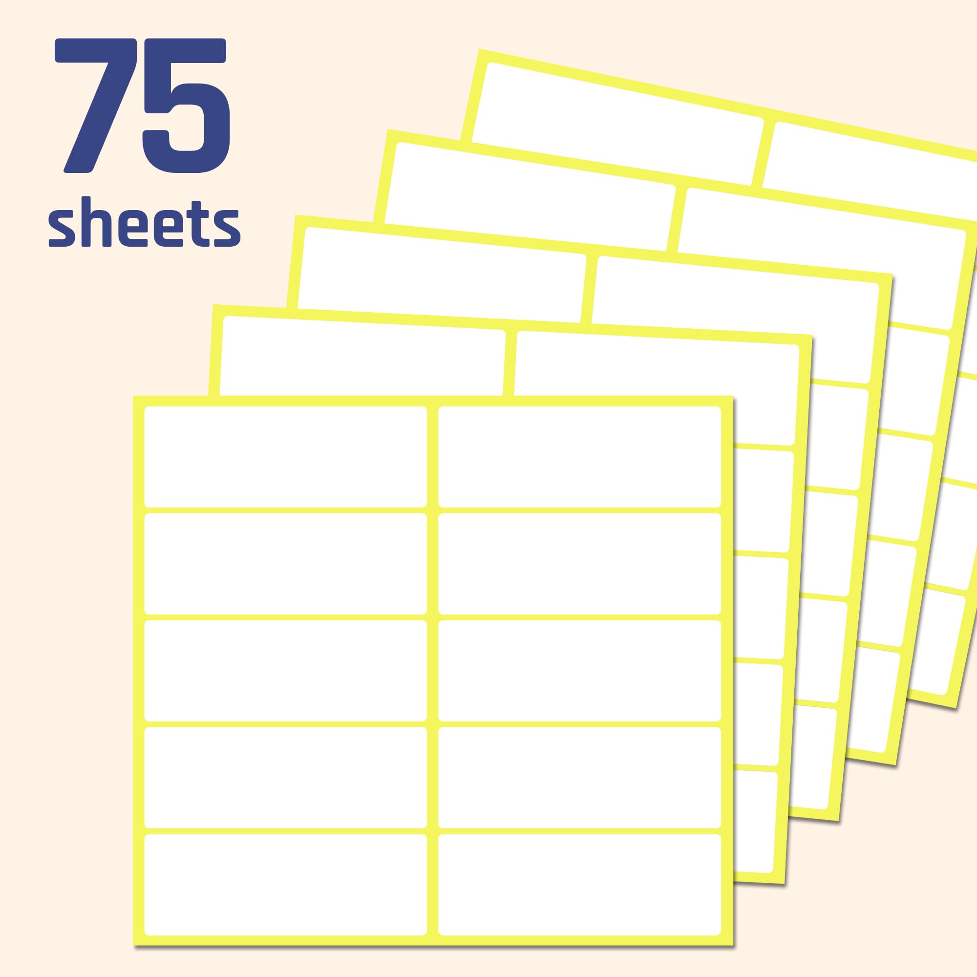 Snapklik.com : 750 Pack, 1 X 2.75 - Labels Stickers To Write On, Matte ...