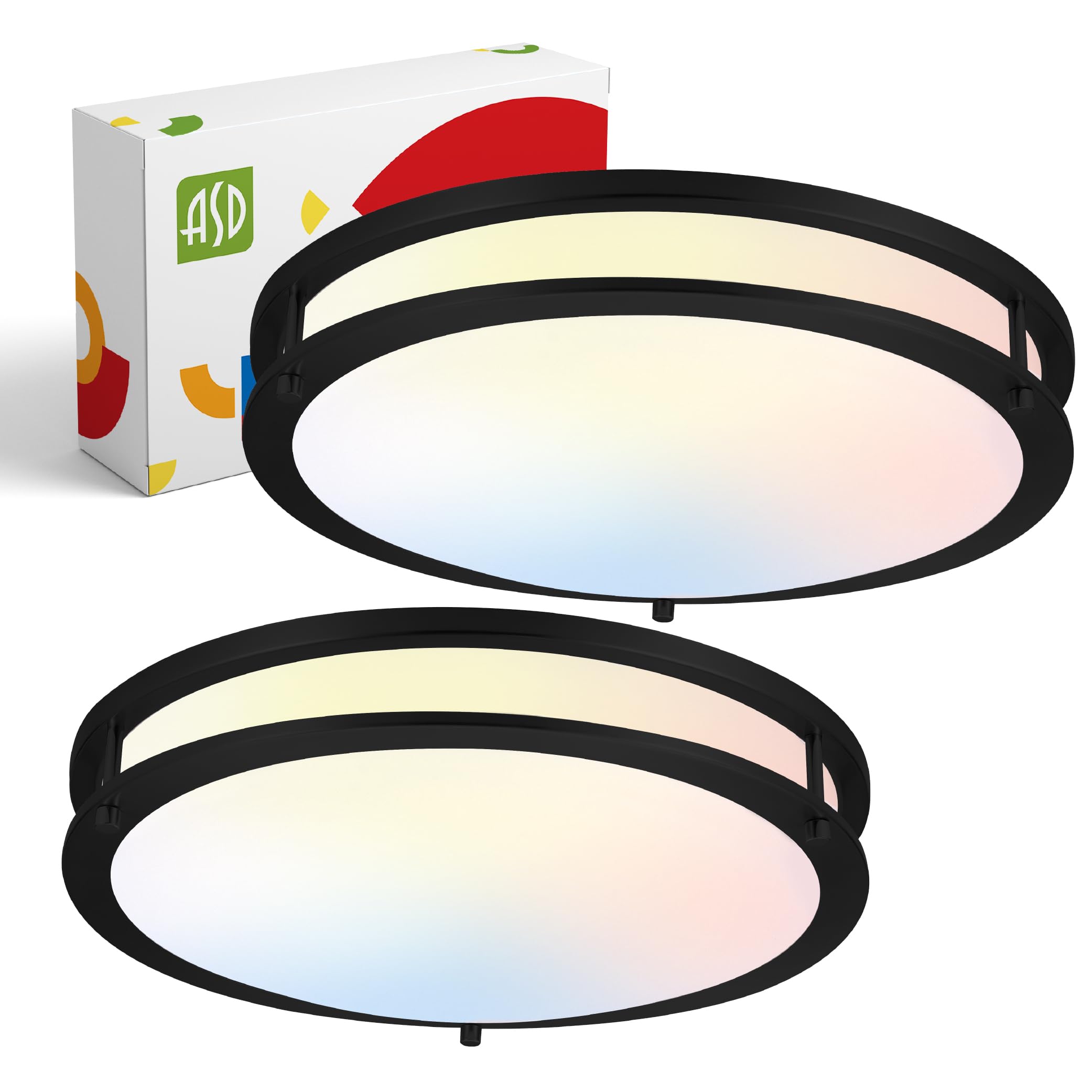 ASD LED 16 Inch Round Flush Mount Light Fixture | 24W 1900LM 3000K ...